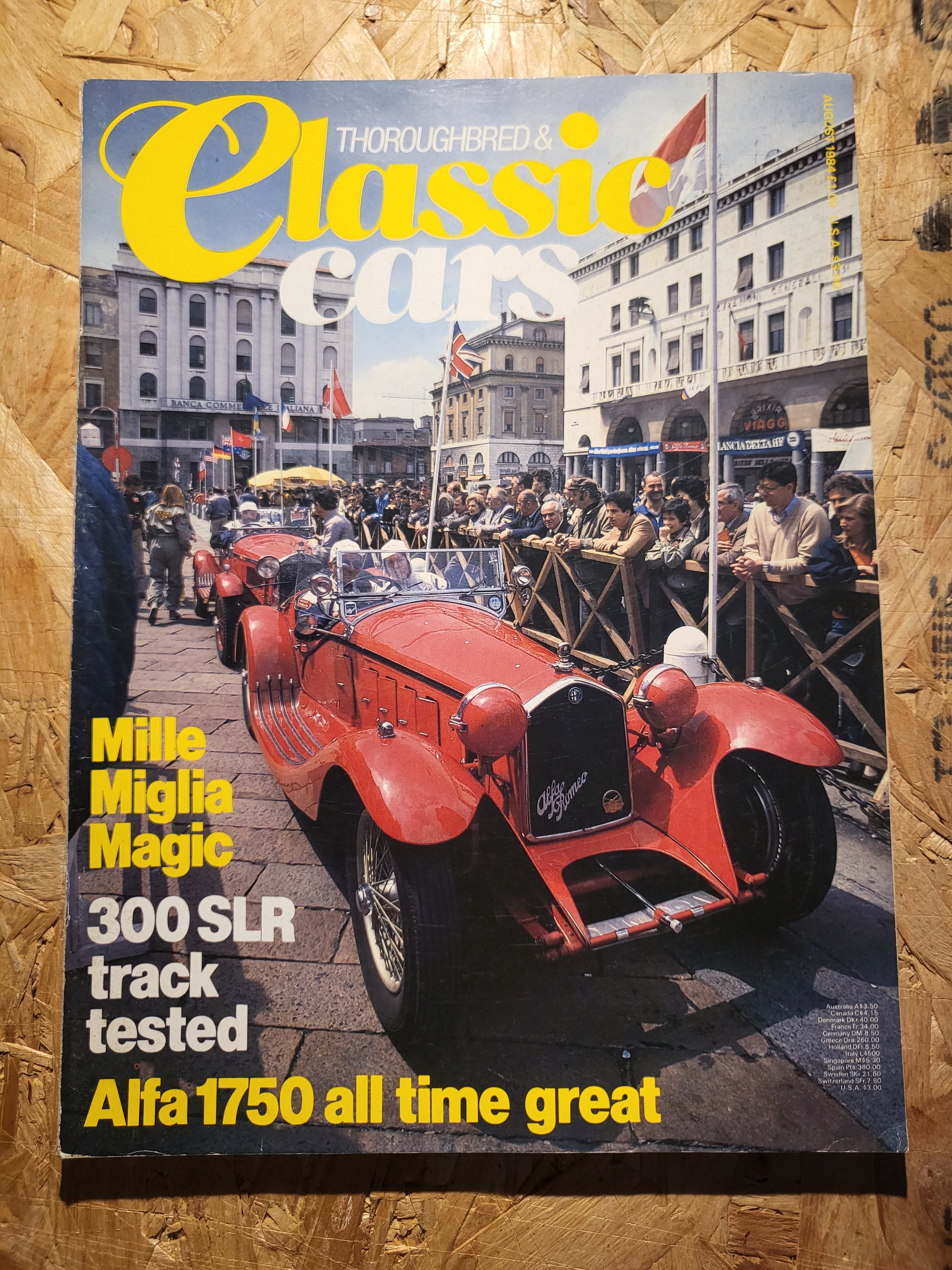 Classic Cars Magazine August 1984 (1013) Alfa 1750 Mercedes 300 SLR ...