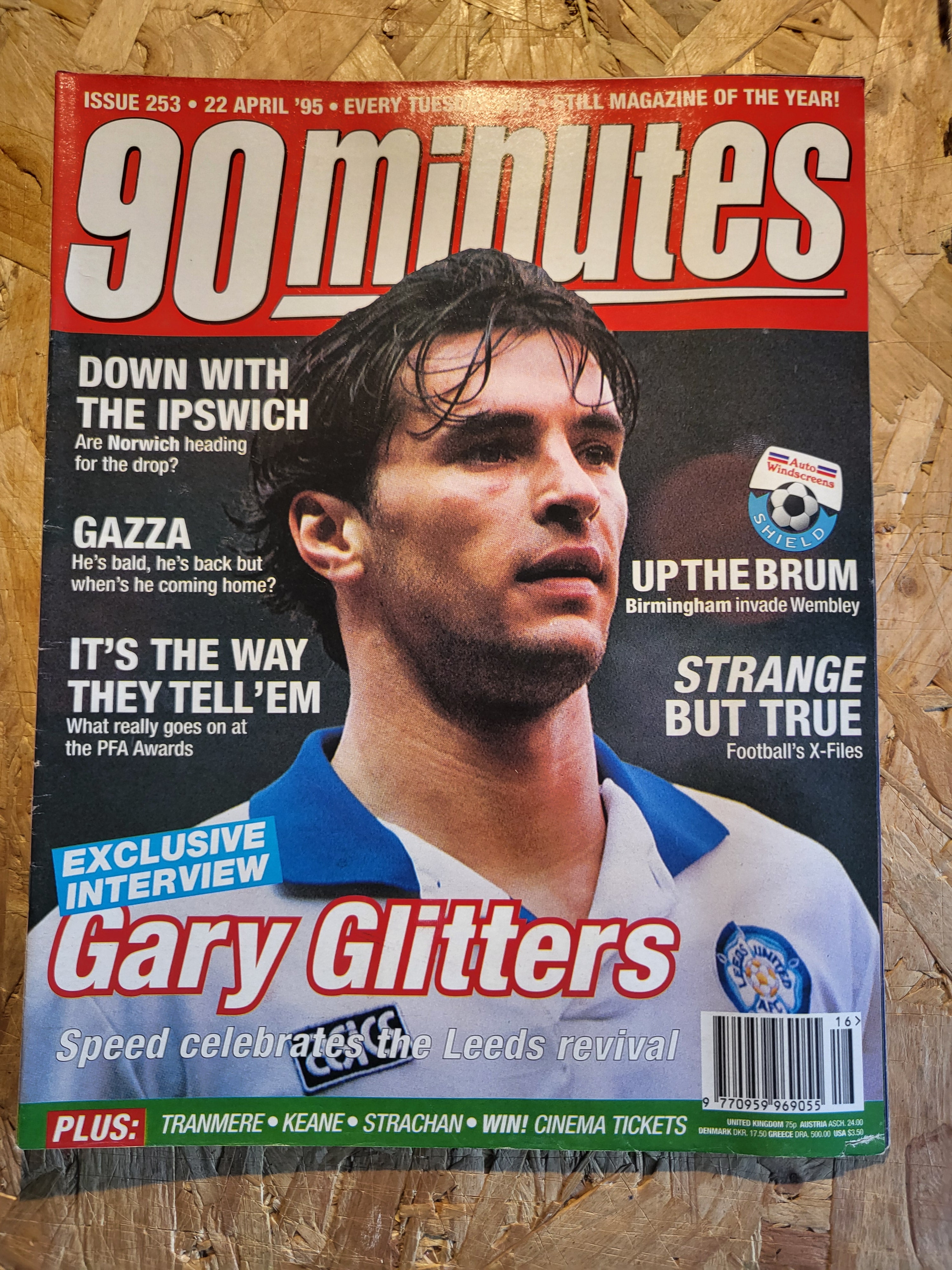 90 Minute Magazine 22 April 1995 #253 (1030)(RARE) Gary Speed Paul Gas ...