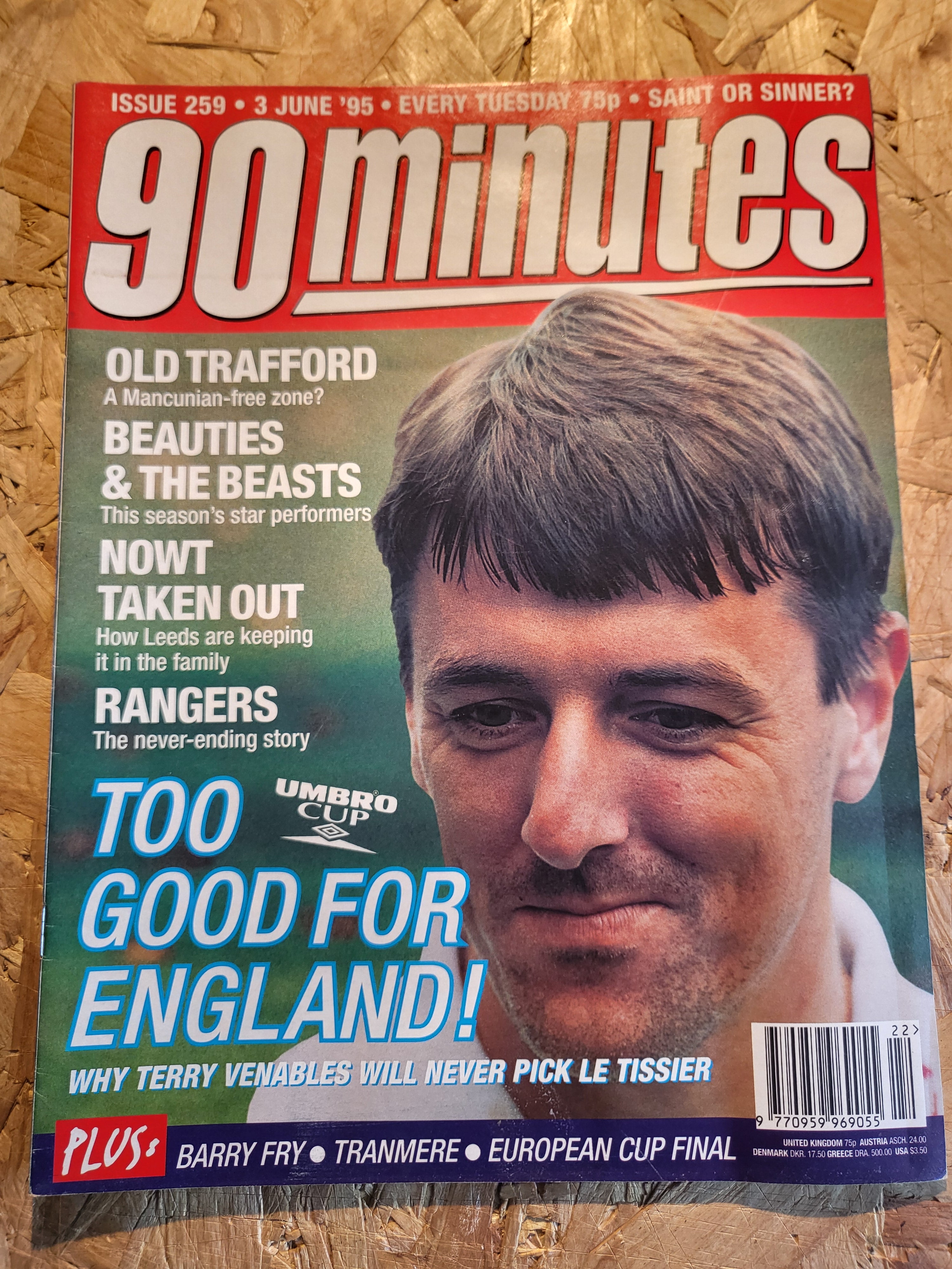 90 Minute Magazine 3 June 1995 #259 (1030)(RARE) Matt Le Tissier Barry ...