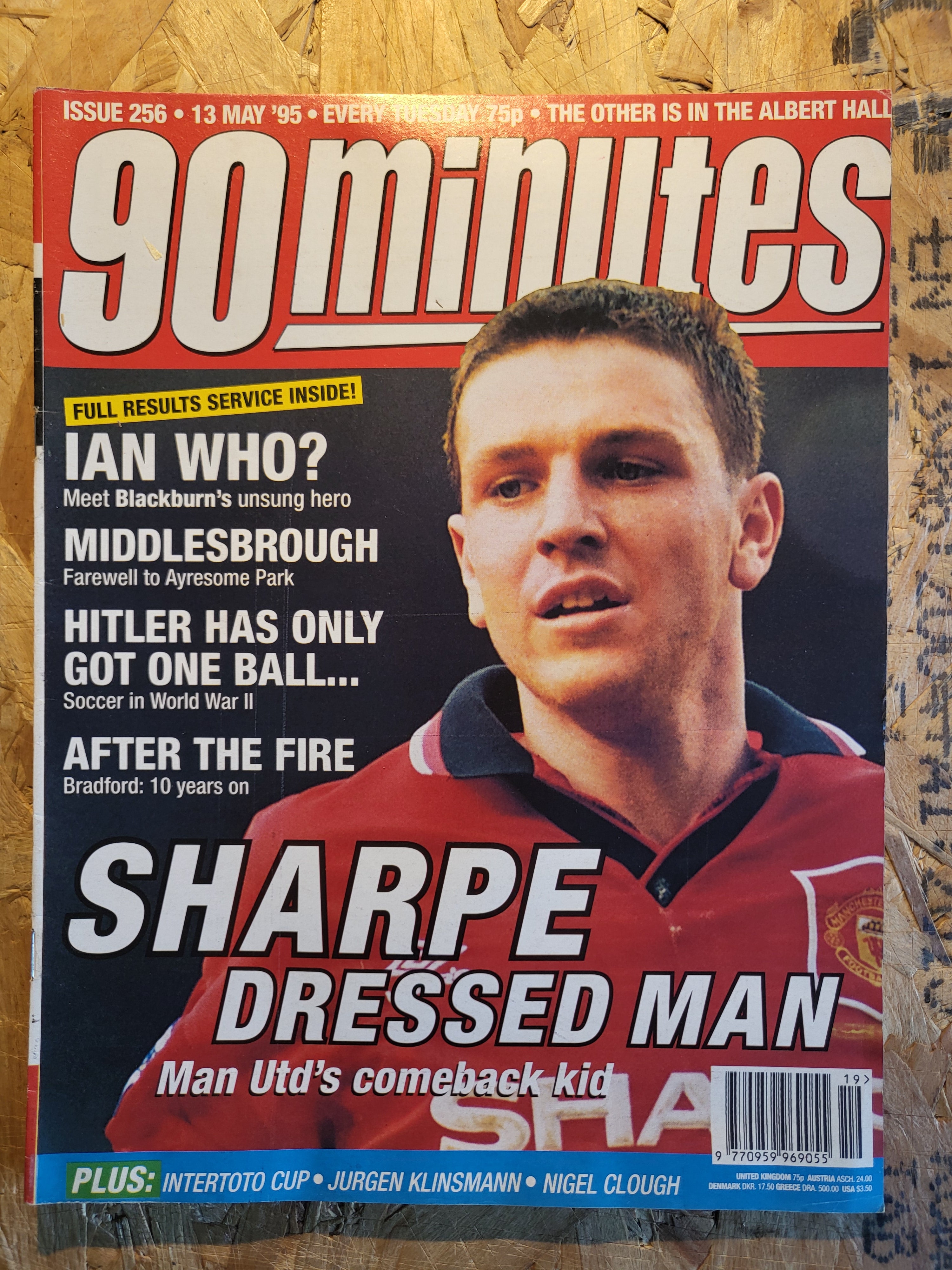 90 Minute Magazine 13 May 1995 #256 (1030)(RARE) Lee Sharpe Ian Pearce ...