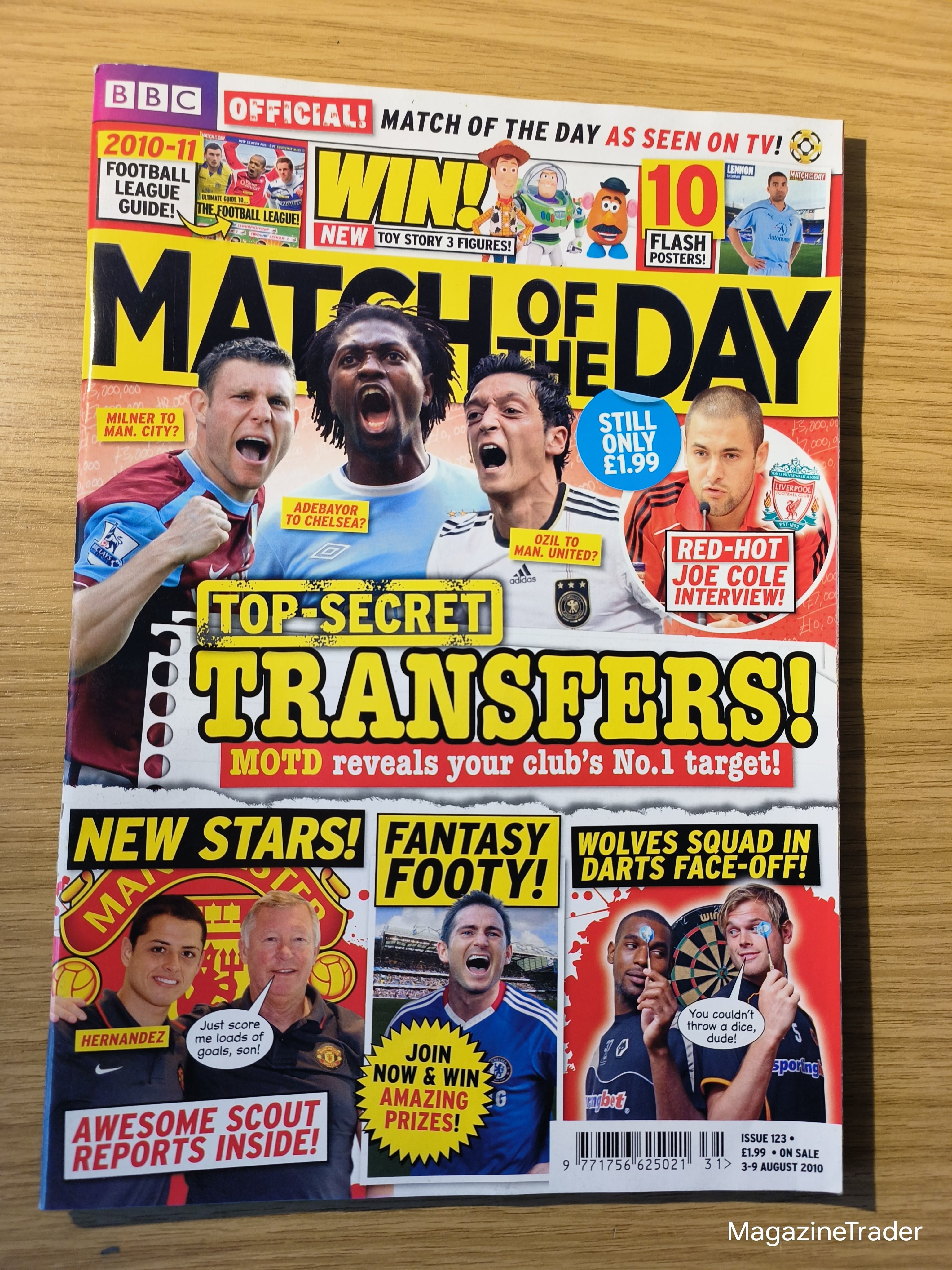 Match of the Day Magazine 3–9 August 2010 Joe Cole Mario Balotelli Ozi ...