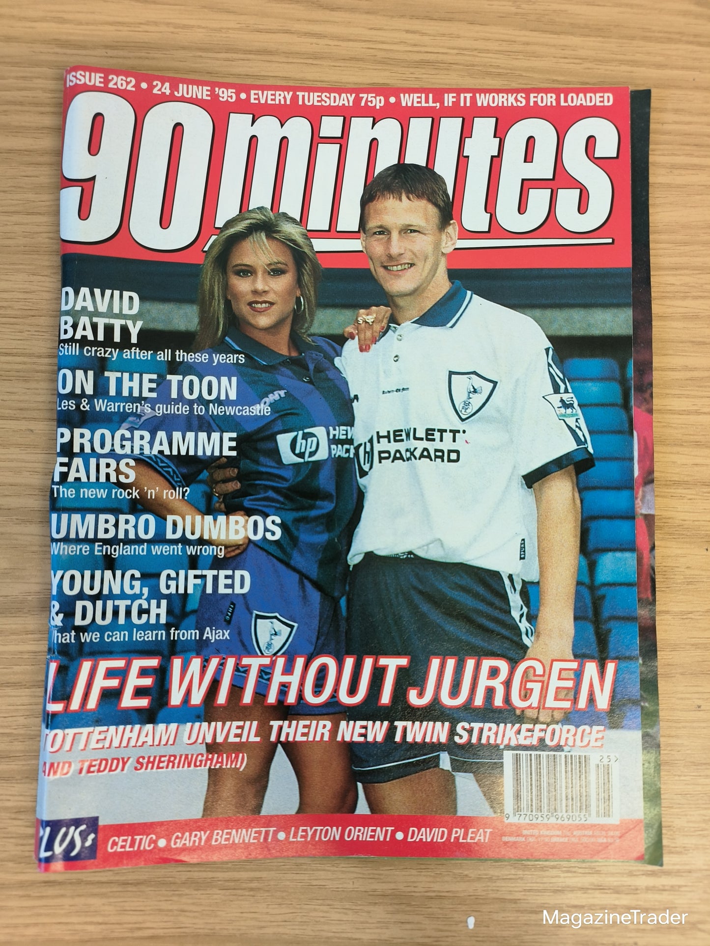 90 Minutes Magazine Issue 262 June 1995 Tottenham Teddy Sheringham ...