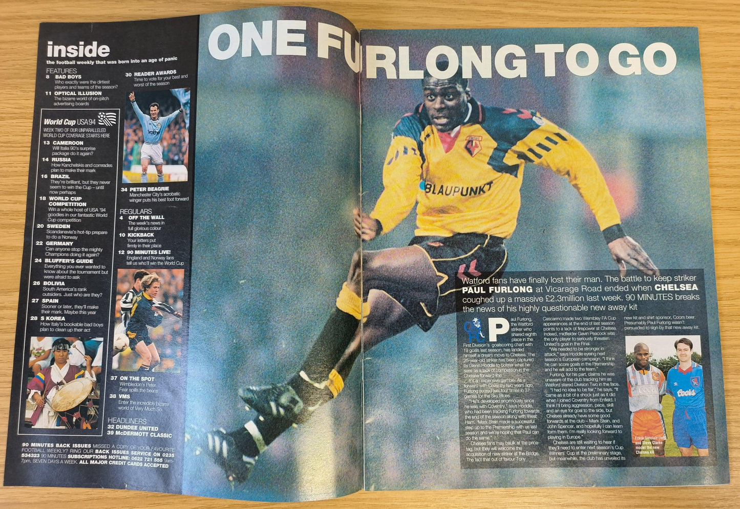 90 Minutes Magazine World Cup USA 94 Who's Bad Mischief Makers Peter ...