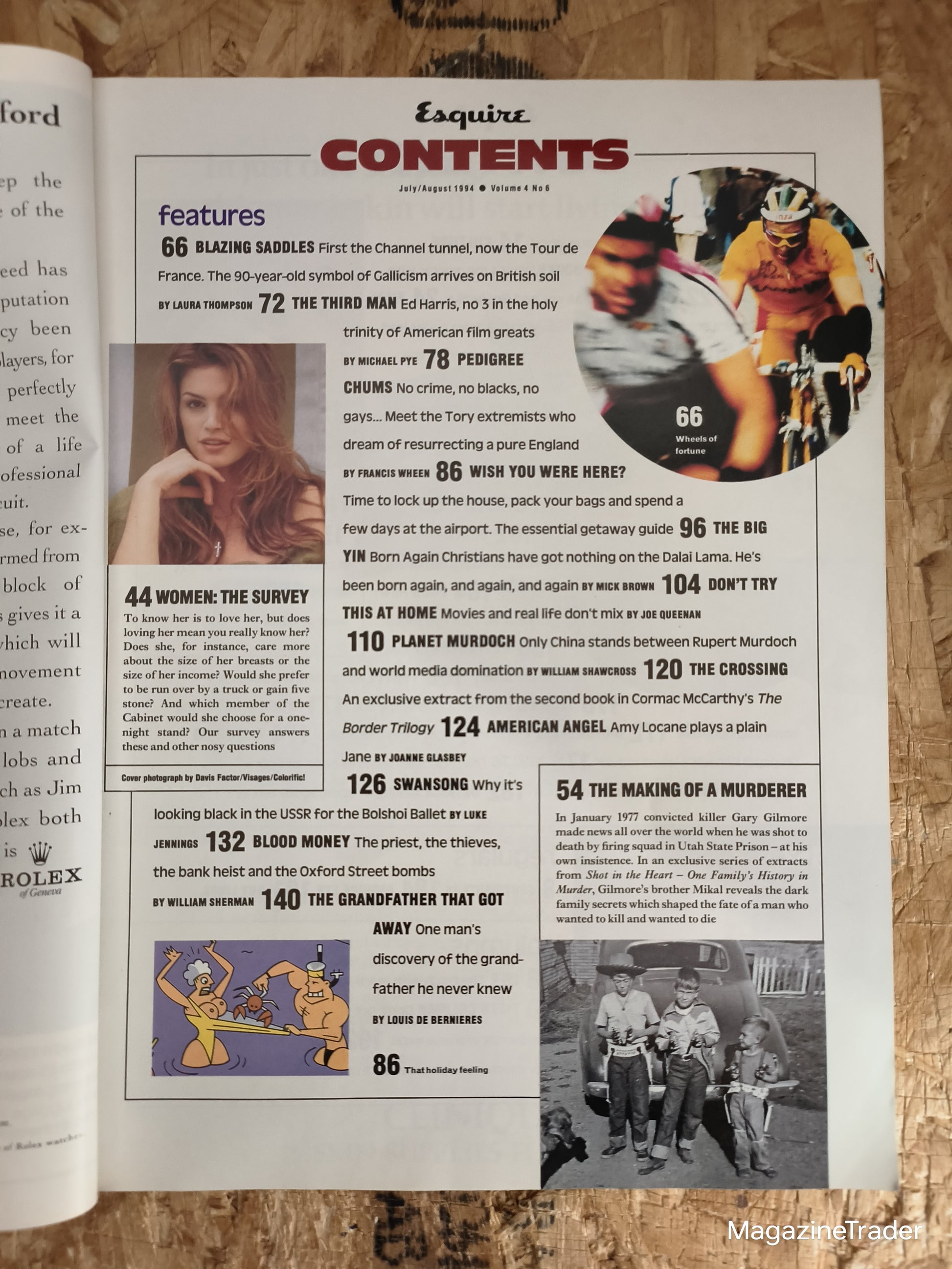 Esquire Magazine July/August 1994 What Women Want Cindy Crawford Cover ...