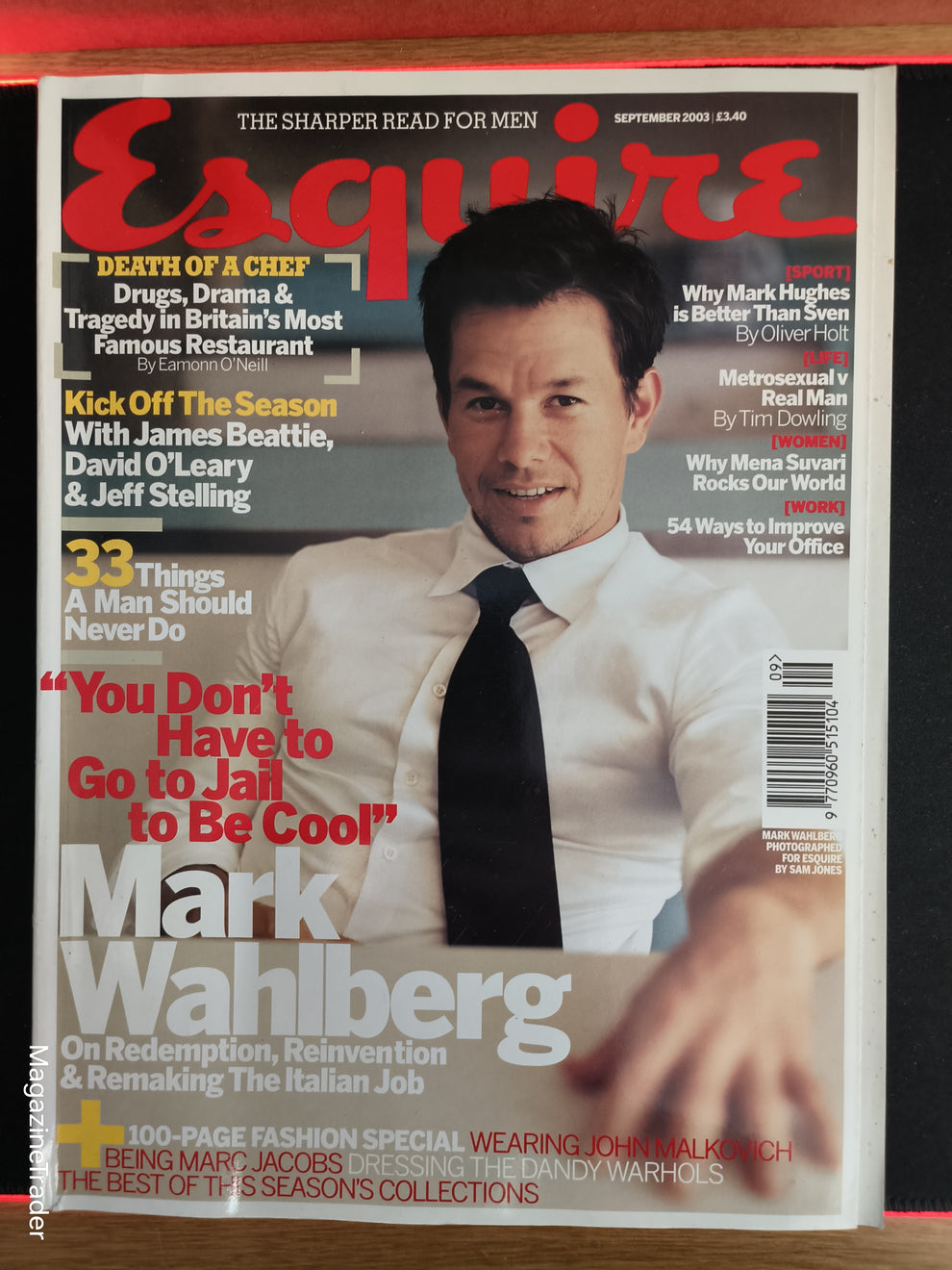Esquire Magazine September 2003 Mark Wahlberg Death of Chef Fashion ...