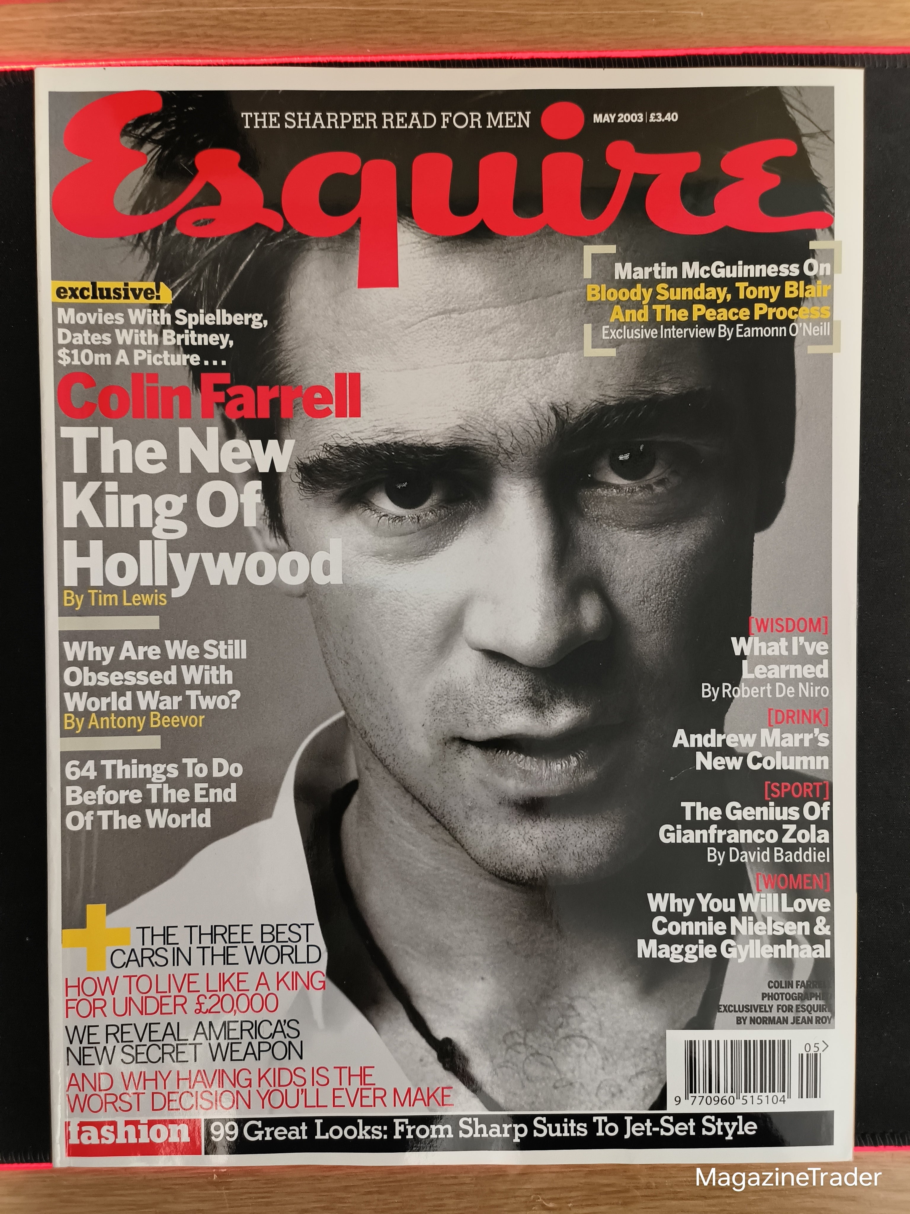Esquire Magazine May 2003 Colin Farrell New King Hollywood Martin ...