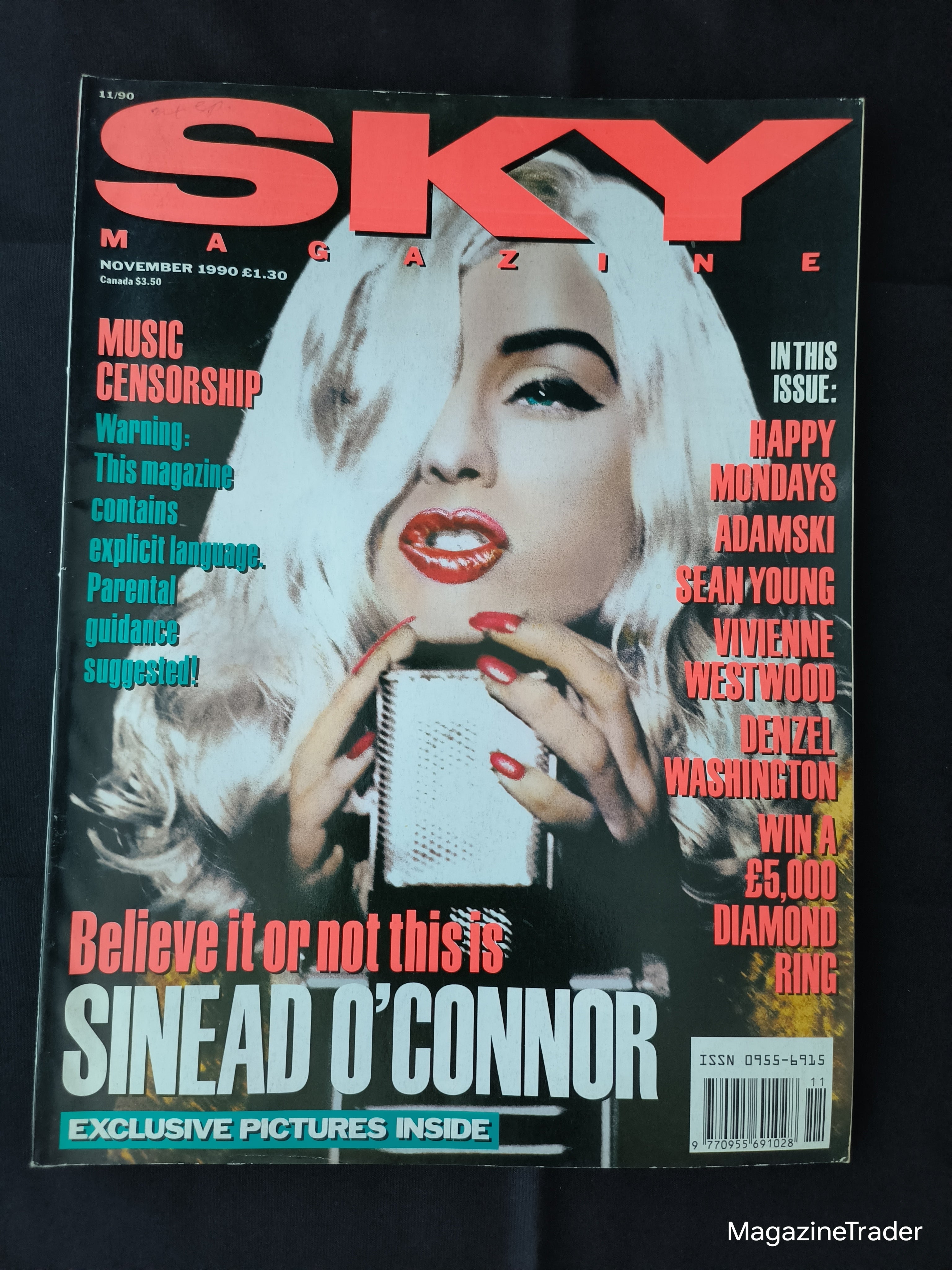SKY Magazine November 1990 Issue 51 Sinead O'Connor Music Censorship ...