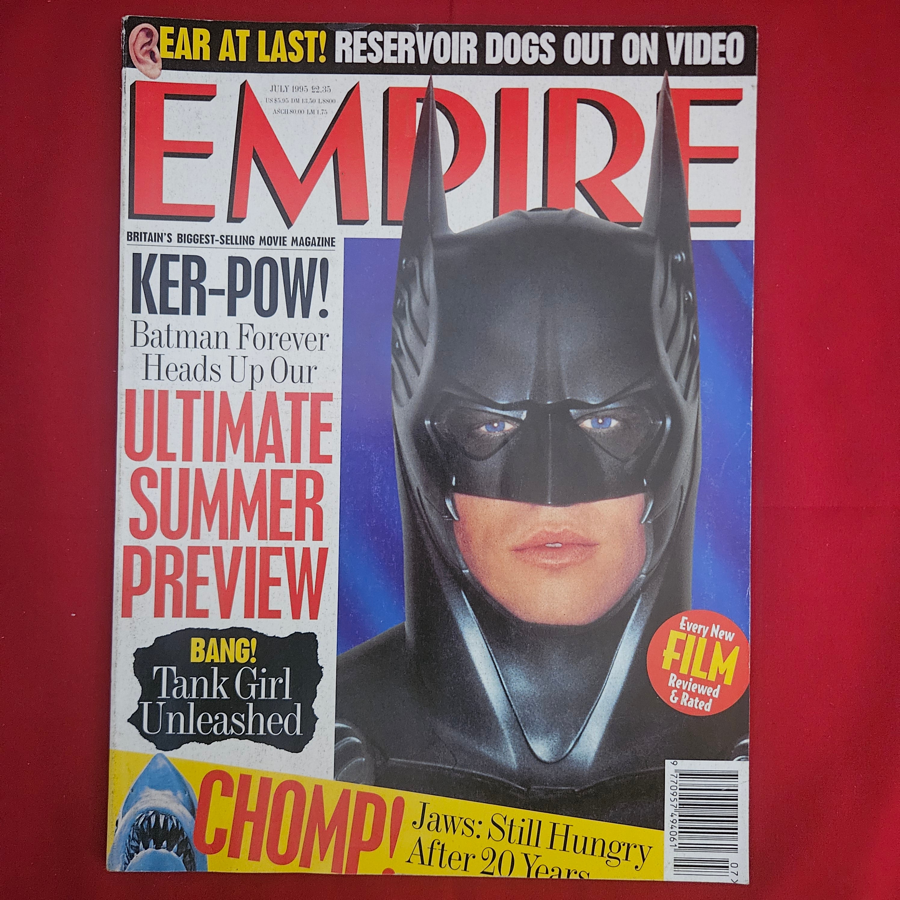 Empire Magazine July 1995 (1201) Val Kilmer Batman Forever Jaws Tank G ...